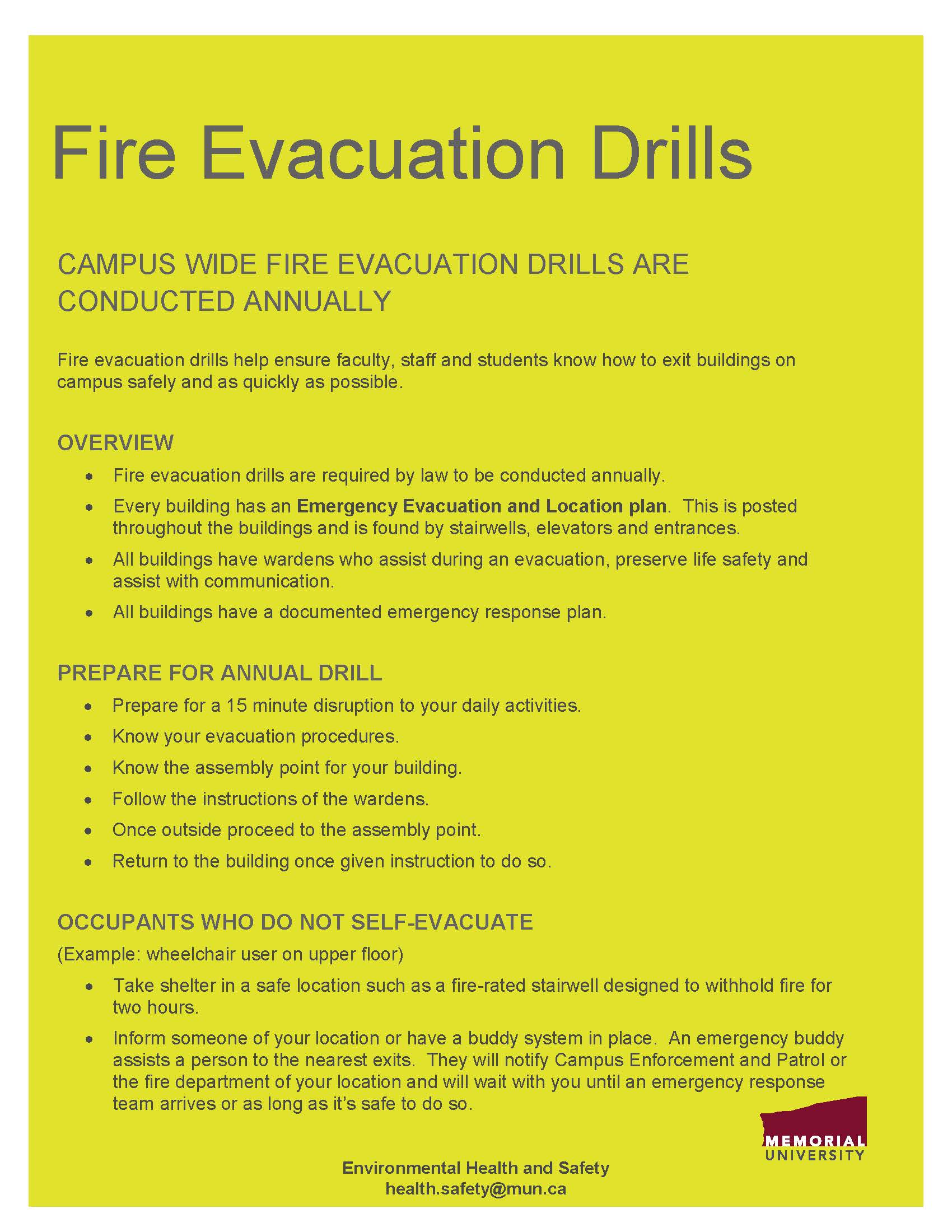 Health and Safety Moment | Emergency Management | Memorial University ...