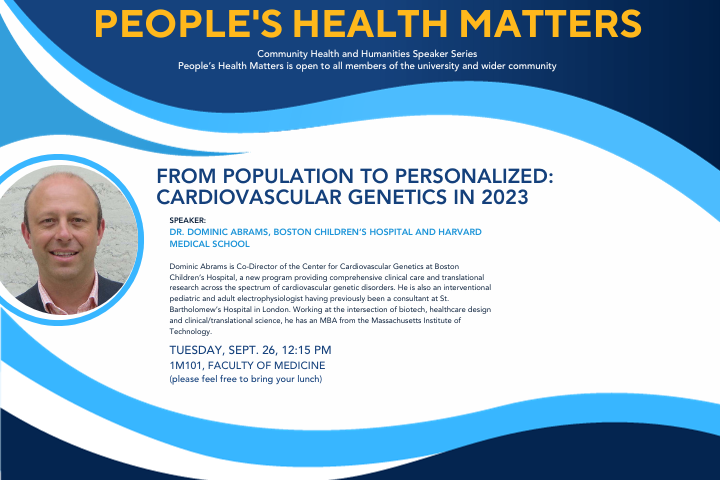 People’s Health Matters, CHH Speaker Series | Population Health and ...