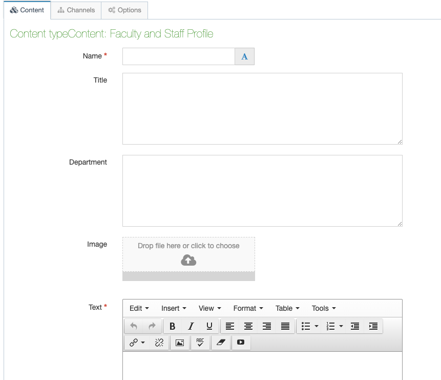 Faculty and staff profile | Terminalfour (T4) User Guide | Memorial ...