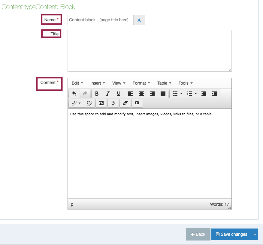 Content block | Terminalfour (T4) User Guide | Memorial University of ...