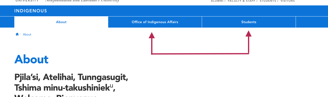 Reorder your main menu tabs | Terminalfour (T4) User Guide | Memorial ...