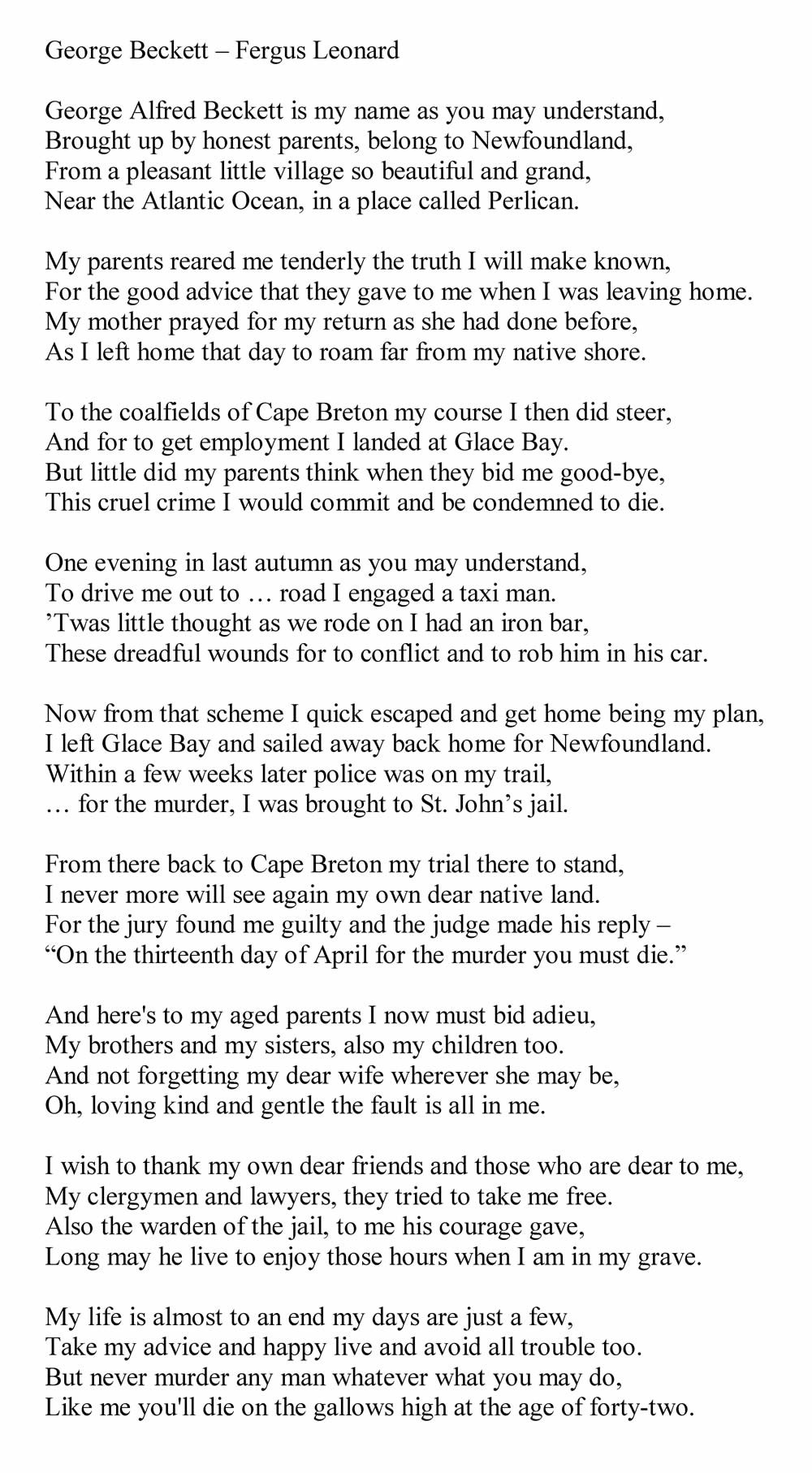 Voices of Placentia Bay Webpage